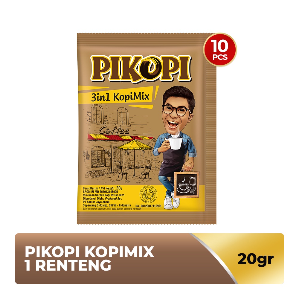 Jual Pikopi Kopi Mix Renteng (Isi 10 Sachet Berat 20 Gram) Indonesia ...