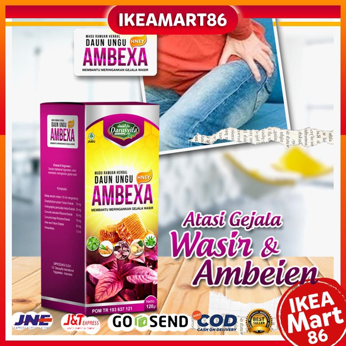 [ TERLARIS ] Madu Ambeyen AMBEXA Darusyifa Ekstrak Daun Ungu Obat Wasir ...