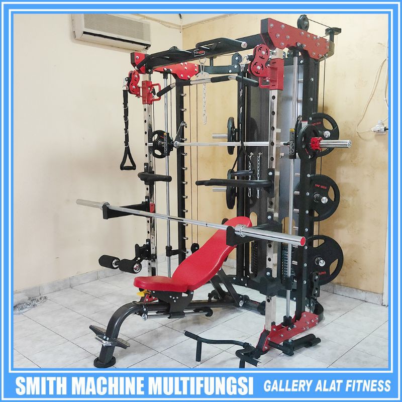 Jual Alat Fitness Smith Machine Multifungsi home gym Iron Addict ...