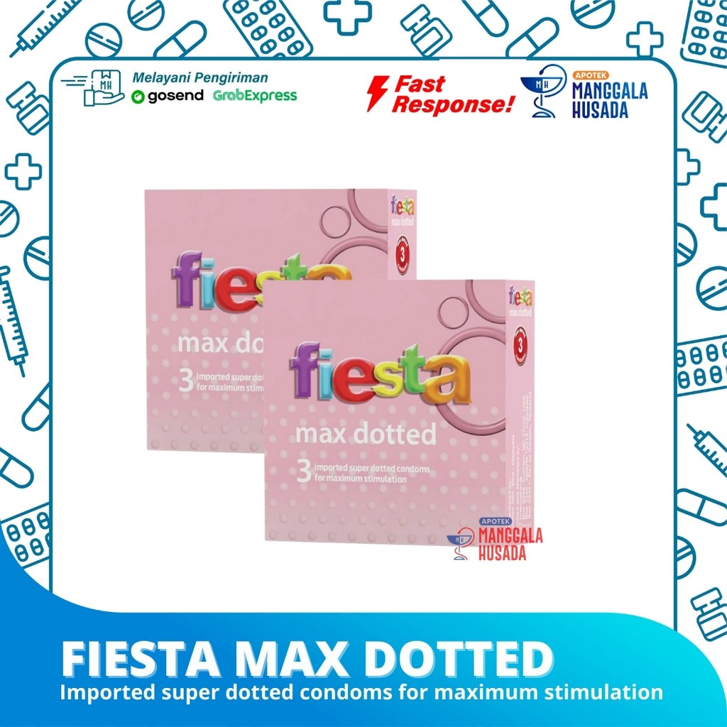 Jual KONDOM FIESTA MAX DOTTED PER BOX ISI 3 PCS | Shopee Indonesia