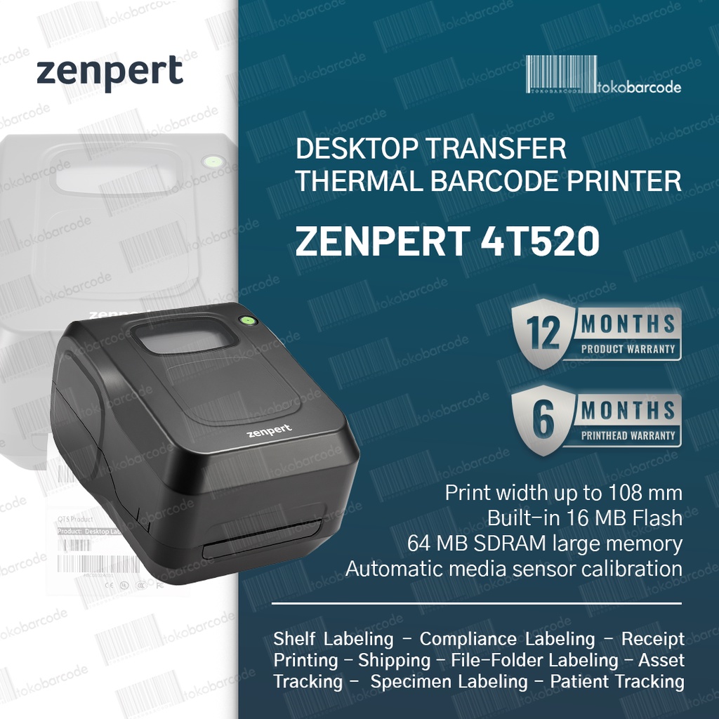 Jual BARCODE PRINTER ZENPERT 4T520 BY TSC | Shopee Indonesia