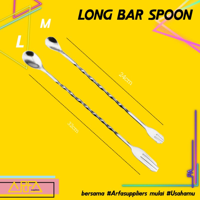Jual Cocktail Long Bar Spoon Sendok Pengaduk Mixing Bartender | Shopee ...