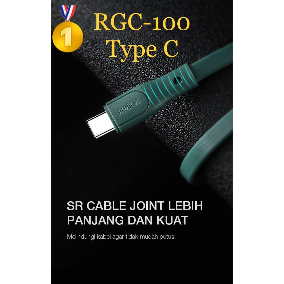 Jual Kabel Data Robot RGC100 Type C Colorful Perpcs | Shopee Indonesia
