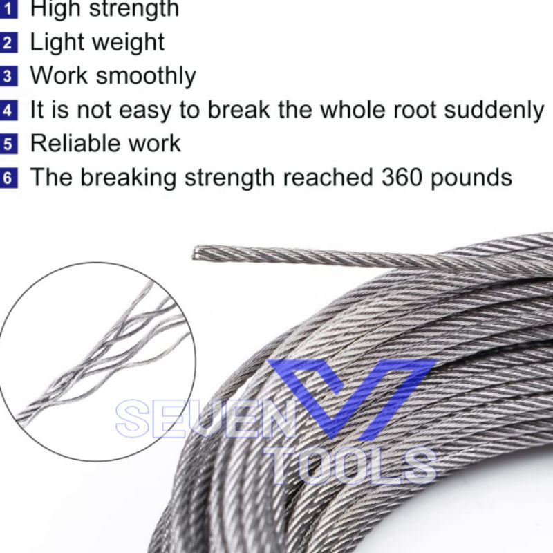 Jual wire rope tali kawa baja 4 mm galvanis/tali sling 4 mm harga ...