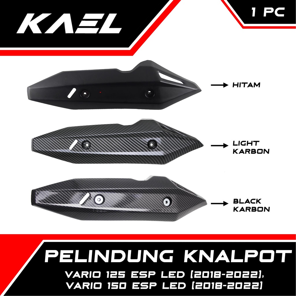 Jual Cover Knalpot Honda Vario 125-150 New LED eSP 2018-2022 Karbon ...