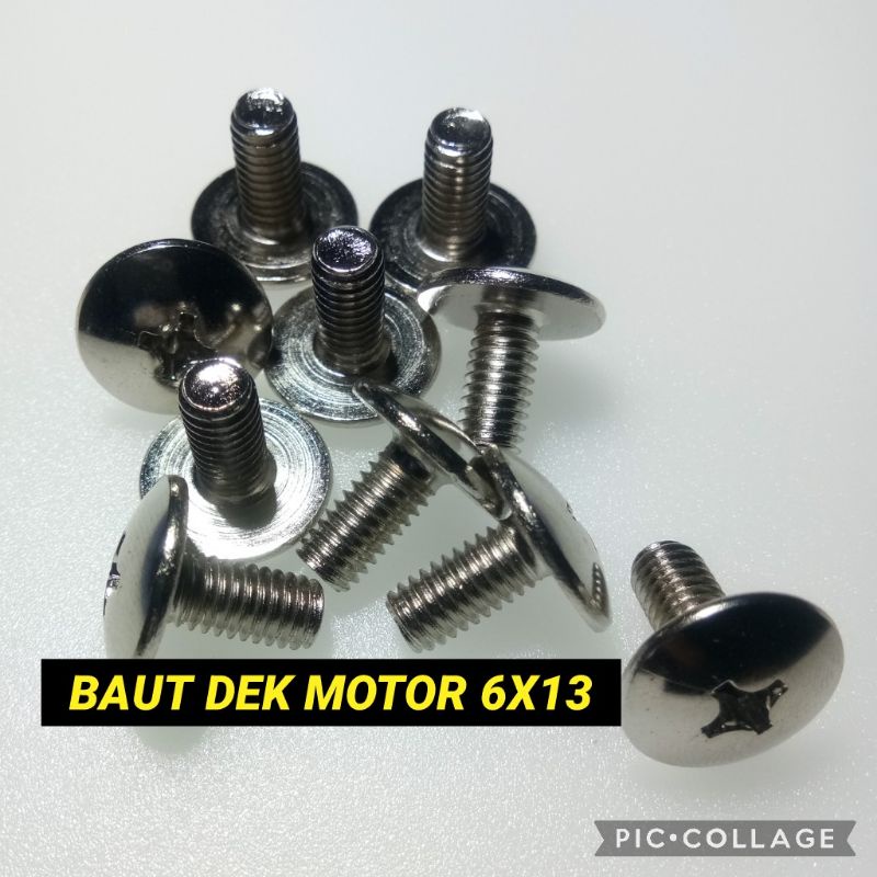 Jual Baut Body Dek 6 x 13 Nikel Nekel | Shopee Indonesia