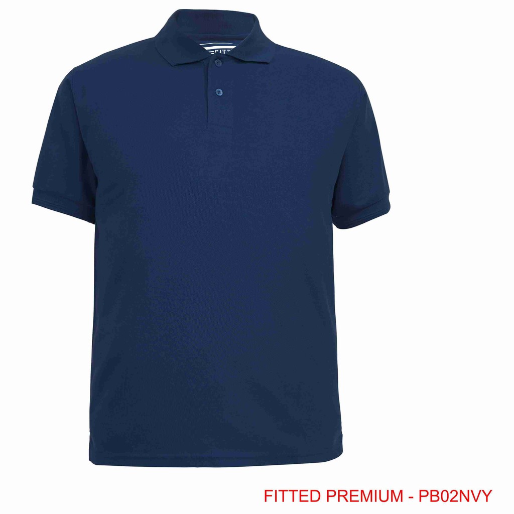 Fitted Kaos Polo Dewasa Premium Katun Navy | Shopee Indonesia