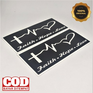 Jual Stiker Rohani Kristen Faith Hope Love / Stiker Kata Kata Faith ...