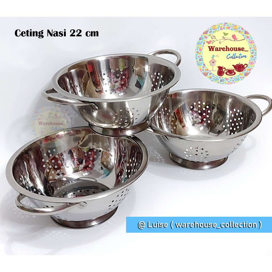 Jual Sangku Nasi / ceting nasi Stainless Steel 22Cm ROSH / Tempat nasi ...