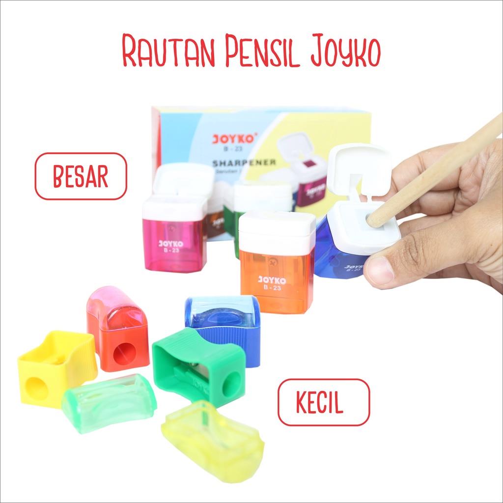 Jual Rautan Pensil Joyko Serutan Bentuk Kotak Ukuran Besar dan Kecil ...