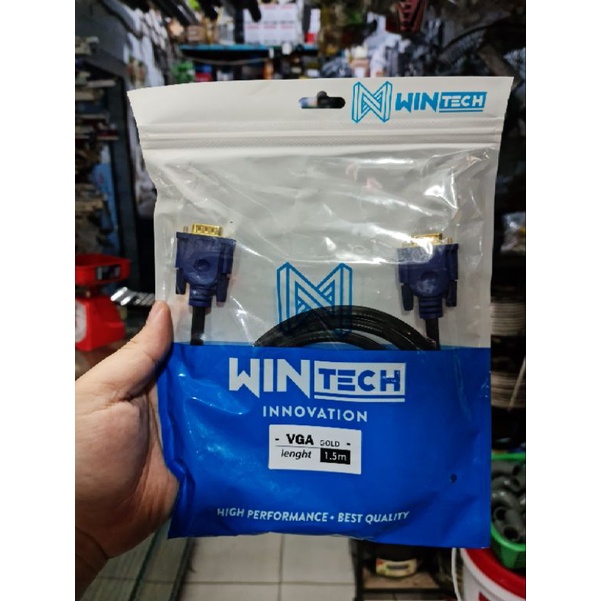 Jual Kabel VGA Wintech 1.5 Meter Gold Plated - Kabel Dsub kabel monitor | Shopee Indonesia