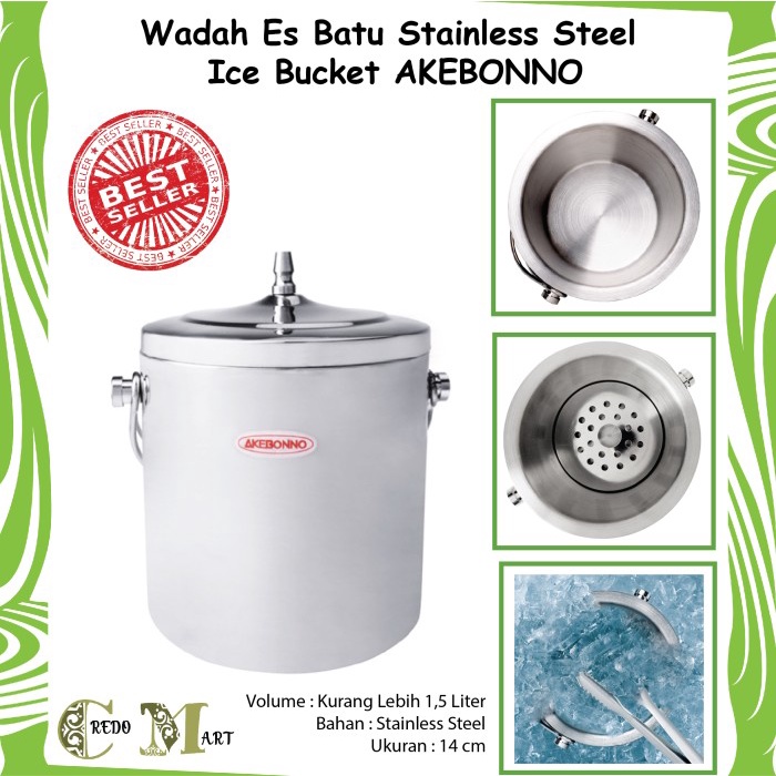 Jual Wadah Es Batu - Thermos tempat es Stainless Steel Ice Bucket ...