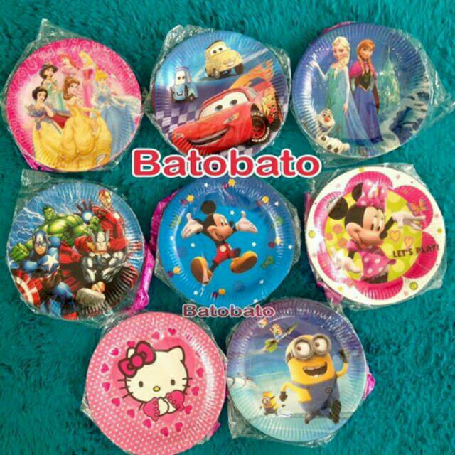 Jual Piring Kertas Karakter - Piring Ultah - Piring HBD - Piring ...