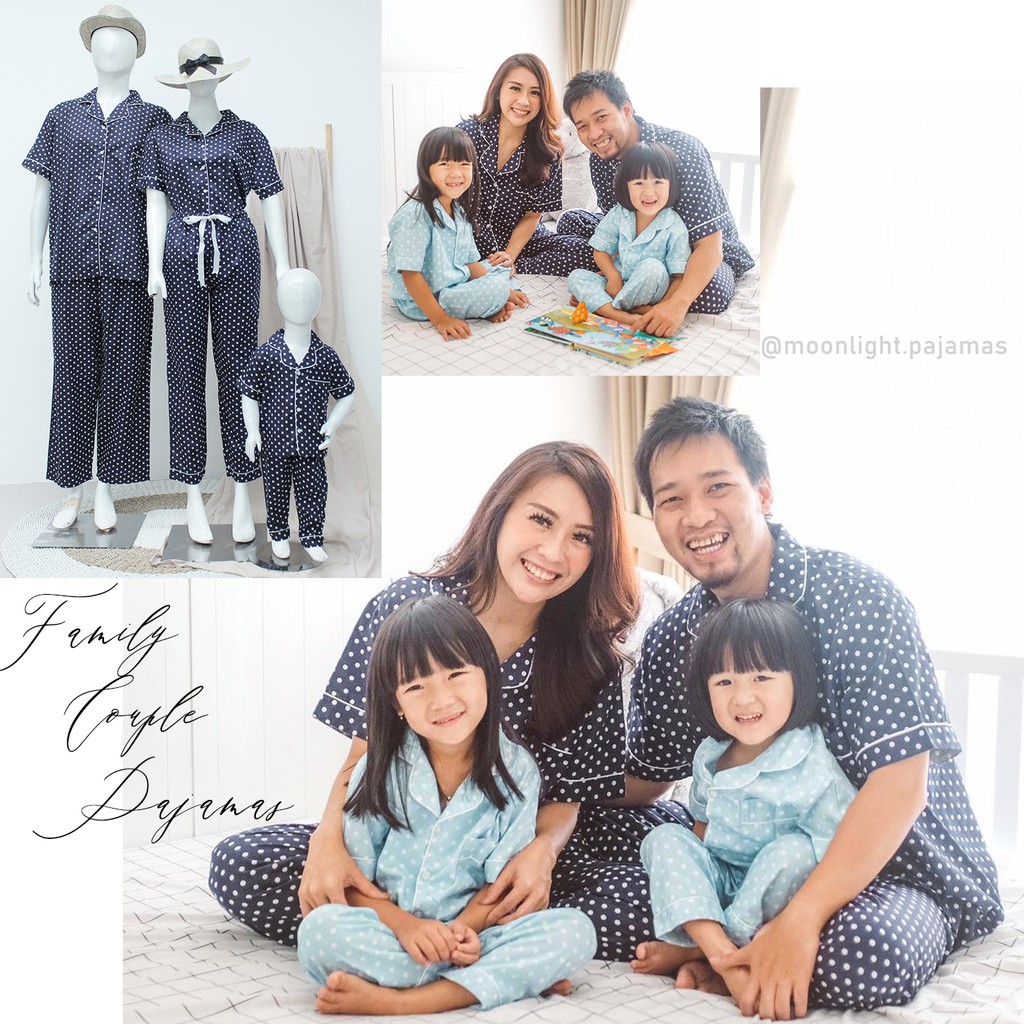 Jual Big Polka Navy – Piama Couple Family Baju Tidur Cowok Piyama Anak ...