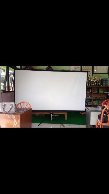 Tripod Screen Projector (Layar Proyektor 96") 2,44x2,44 Meter | Shopee ...