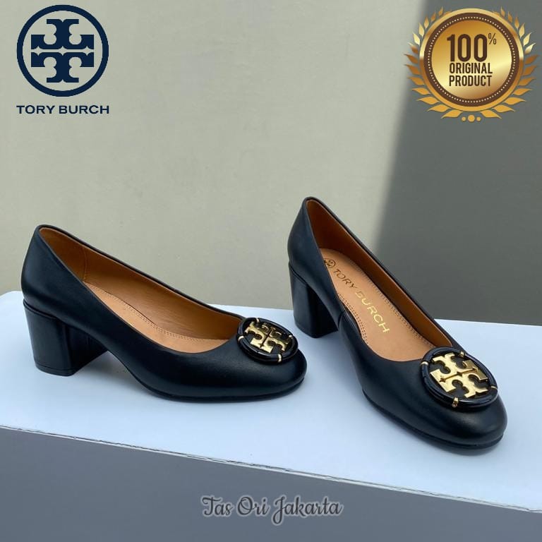 Jual Sepatu TORY BURCH Multi-Logo Pump CHELSEA PUMPS HITAM Original ORI ...
