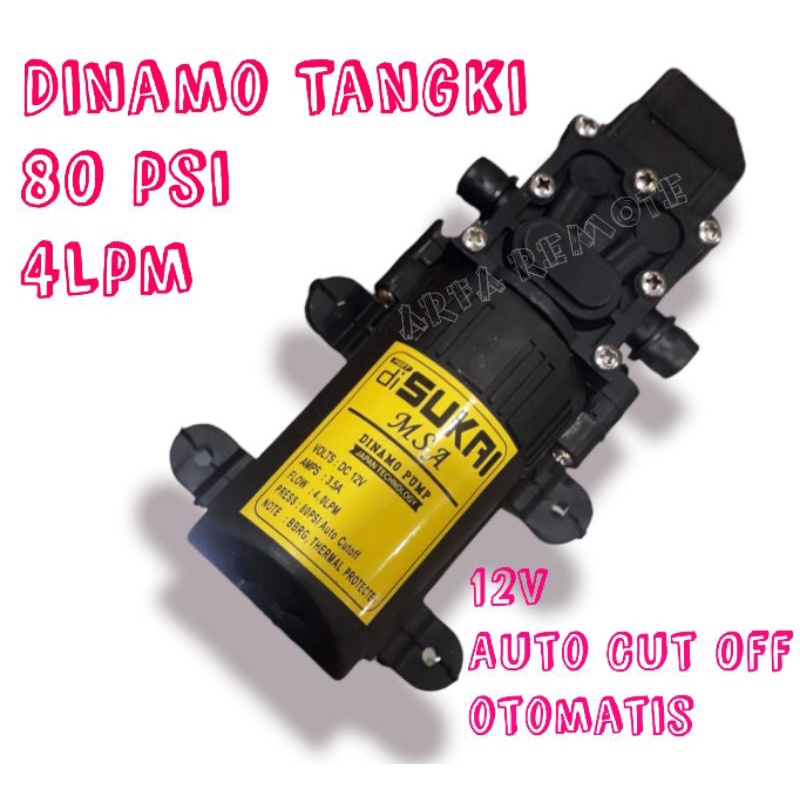 Jual Pompa Air Dinamo Sprayer Tangki semprot Elektrik 12V DC Socket ...