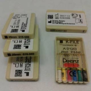 K FILE DENSTPLY #08 #10 #15 #15/40 #45/80 Colorinox jarum endo K File ...