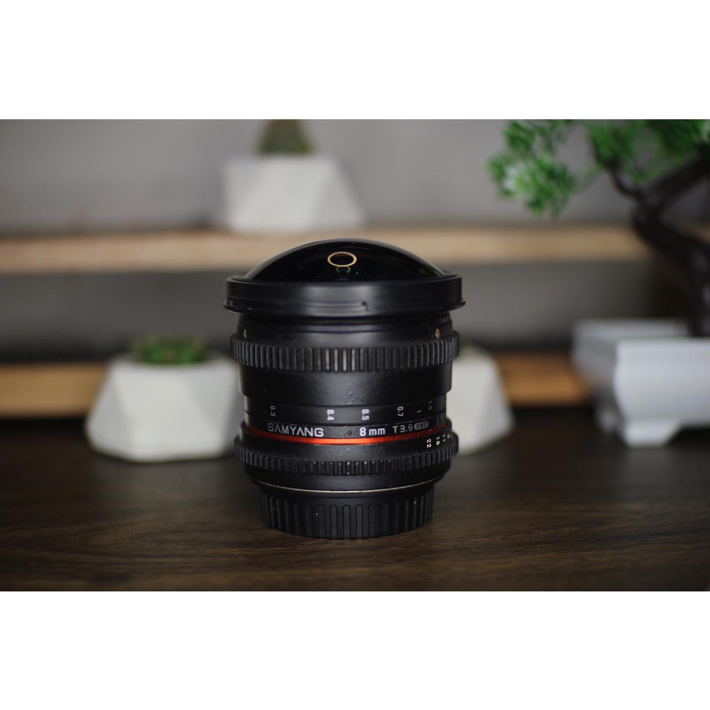 Jual Lensa Fise eye Canon 8mm Samyang ring merah Paling Murah | Shopee ...