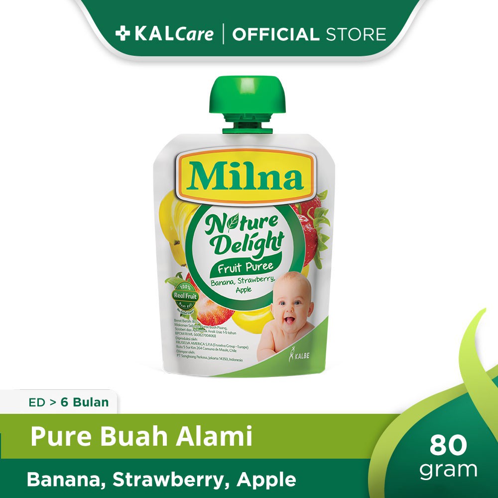 Milna Nature Delight Nature Apple, Banana & Strawberry 80gr | Shopee ...