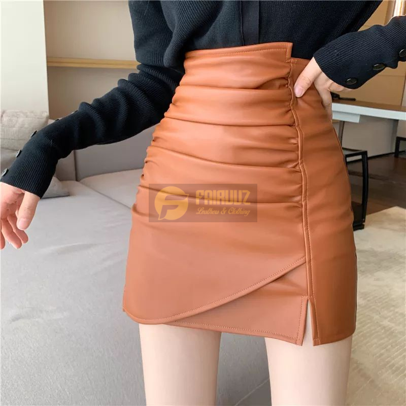 Jual Leather Skirt Rok Rempel Rok Kerut Rok Serut Model Rok Lilit Lipit ...