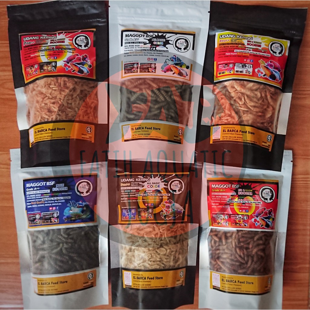 Jual Pakan Ikan Predator Maggot BSF Grade A Udang Kering Pro Xtra - EL ...