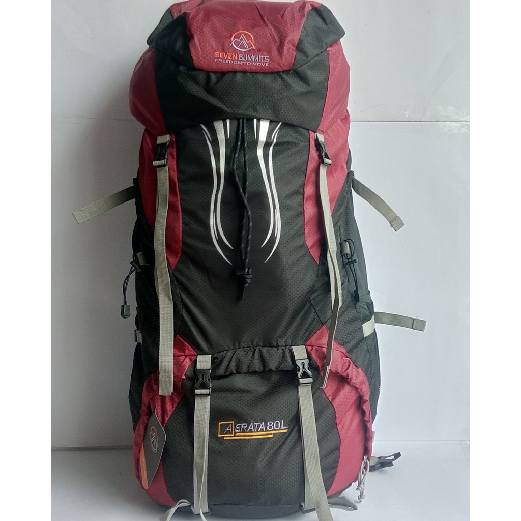 Jual CARRIER 80L AGRATA SEVEN SUMMITS MERAH | Shopee Indonesia