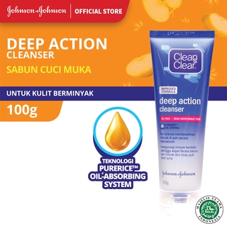 Clean & Clear Deep Action Cleanser Sabun Cuci Muka Pembersih Wajah ...