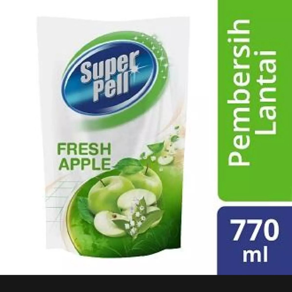 Jual SUPER PELL Green Apel Pembersih Lantai (770ml/refill) Indonesia ...