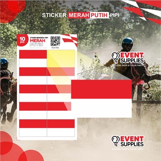Jual Stiker Pipi HUT RI Bendera Merah Putih / Sticker Pipi Kemerdekaan ...