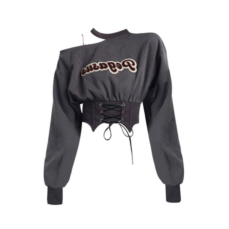 Jual Prove Short Off Shoulder Sex Hooded Wanita Musim Semi Desain Baru