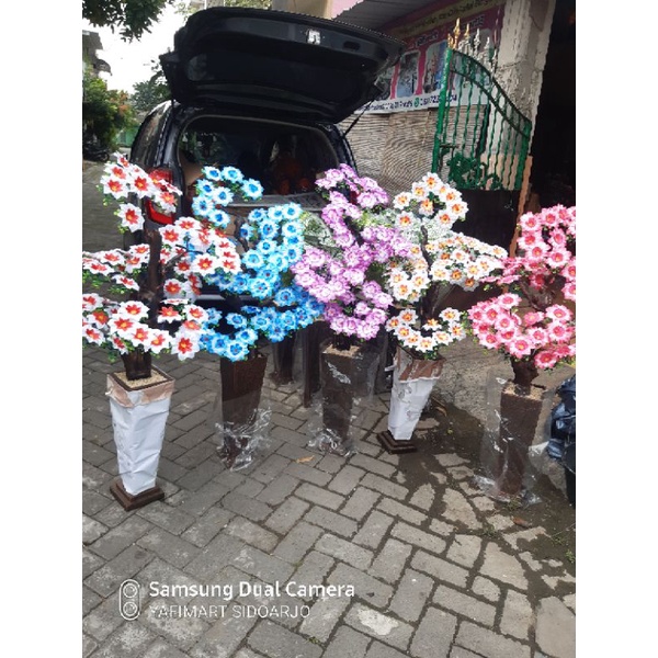 Jual Bunga Rangkaian pohon bunga hawai dengan pot jumbo bunga ...
