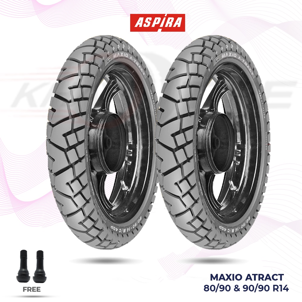 Jual Paket Ban Motor Matic // ASPIRA MAXIO ATRACT 80/90 & 90/90 Ring 14 ...