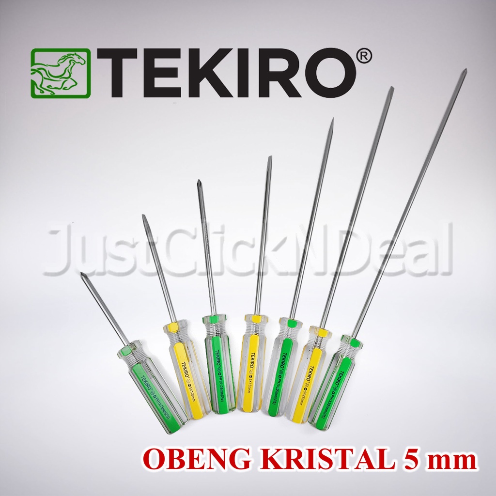 Jual Tekiro Obeng Kristal Plus Minus 5 mm Original | Shopee Indonesia