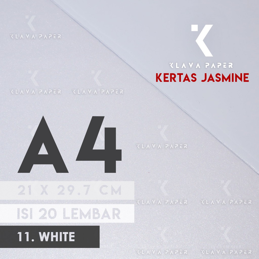Kertas Jasmine A4 WHITE / PUTIH 190 gsm Paper Flower Undangan KLAVA ...