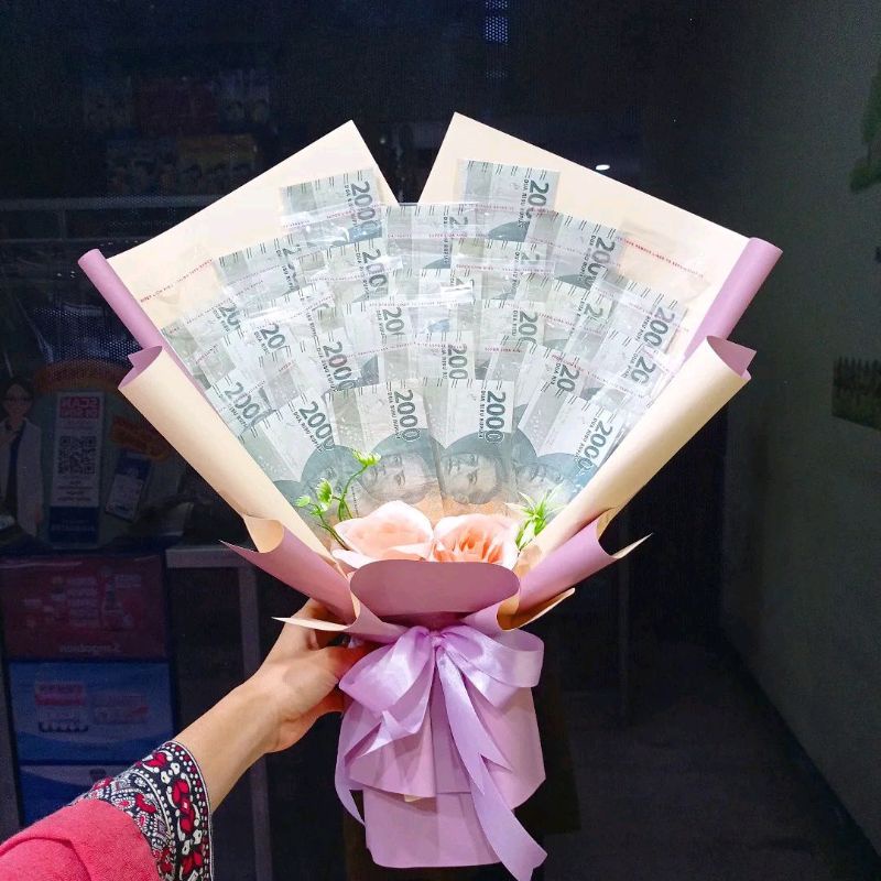 Jual Buket Uang Kosongan 20 lembar Money bouquet bucket | Shopee Indonesia