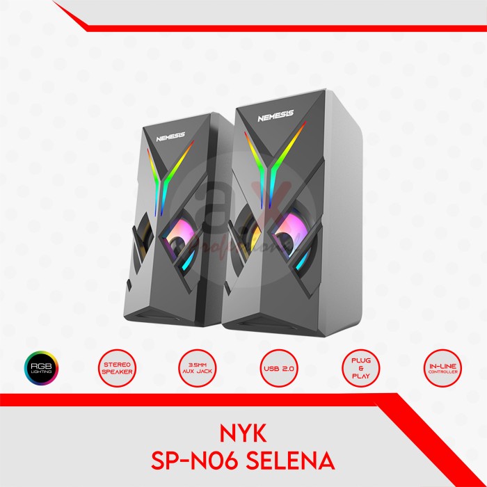 Jual Speaker Gaming 2.0 Stereo RGB NYK Nemesis SP-N06 Selena | Shopee Indonesia