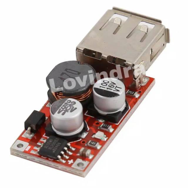 Jual Modul Step down DC converter 5V-36V to 5V 3A Power Charger USB ...