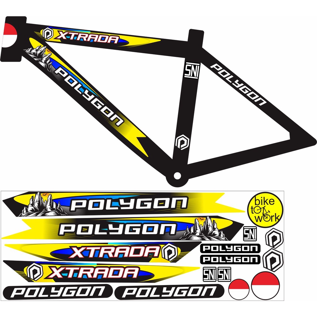 Jual DECAL STIKER / STRIPING BUAT SEPEDAH P0LYG0N VARIASI MOTIF STIKER ...