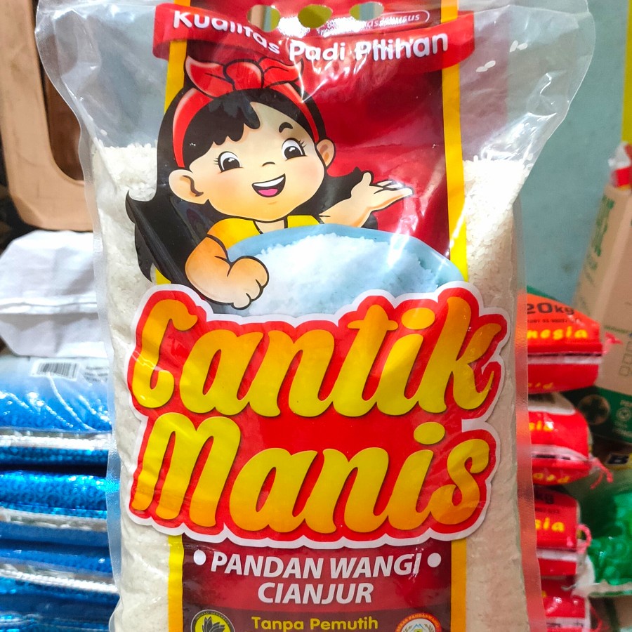 Jual Beras Pandan Wangi Merk Cantik Manis 5 kg | Shopee Indonesia