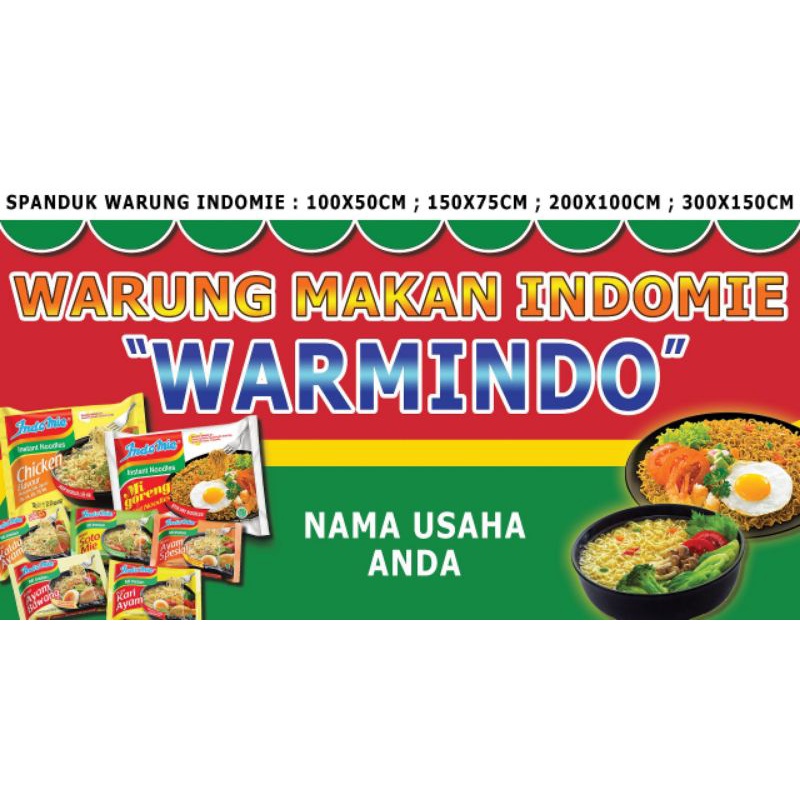 Jual Spanduk Baner Dan Banner WARUNG INDOMIE WARMINDO WARKOP SUDAH SIAP ...