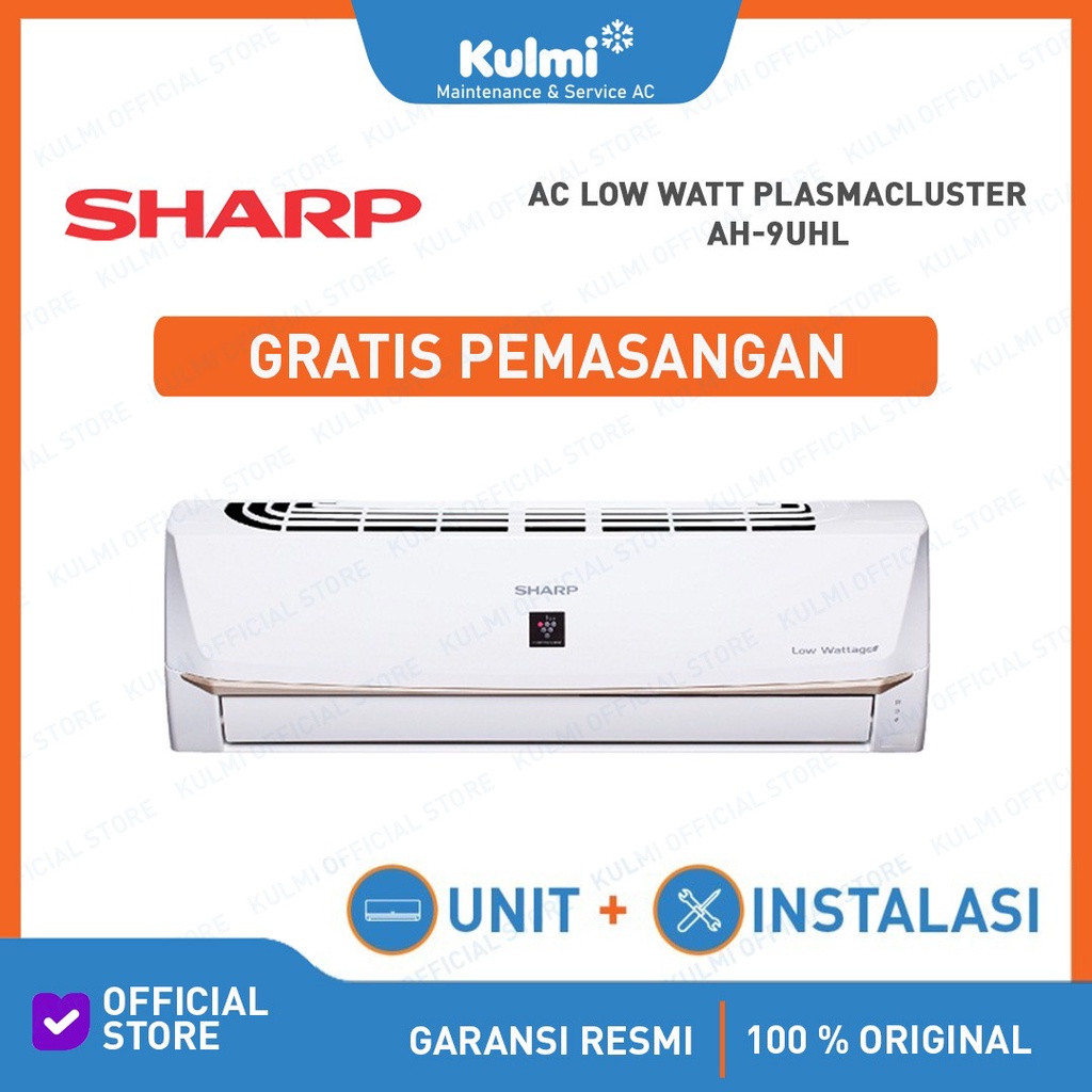 Jual AC SHARP AH-09UHL 1PK + PASANG SHARP AH 09 UHL 1 PK AC SPLIT Non ...