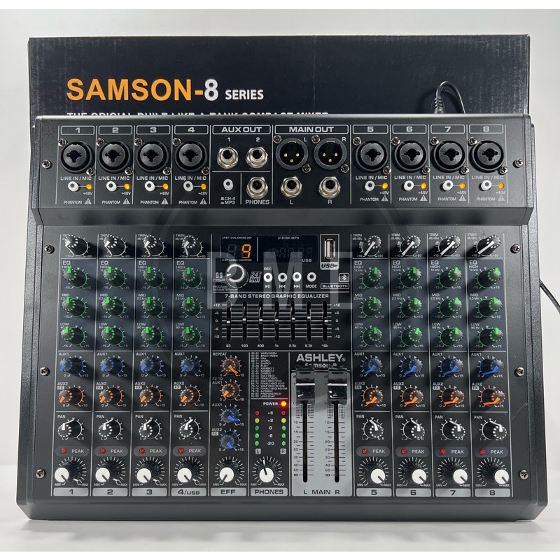 Jual ashley samson8 samson 8 8ch usb bluetooth soundcard original mixer ...