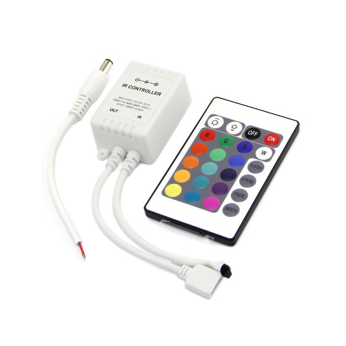 Jual Remote Controller RGB LED Strip Modul 12V 24V Flexible IR Infrared ...