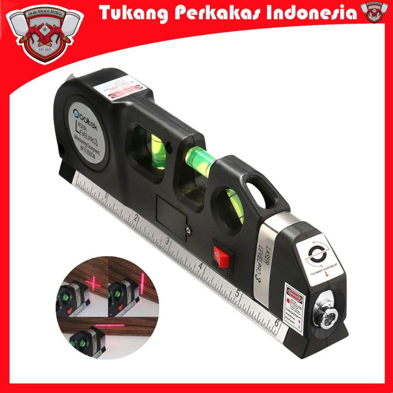 Jual Waterpas laser Digital fixit Level pro 3 Penggaris Meteran Manual 250cm | Shopee Indonesia