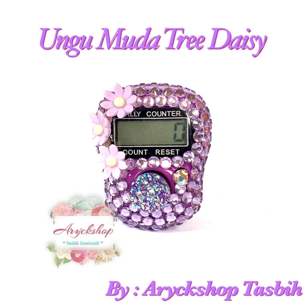 Jual Ungu Muda Tree Daisy Tasbih Digital Swarovsky Bling Blig | Shopee ...