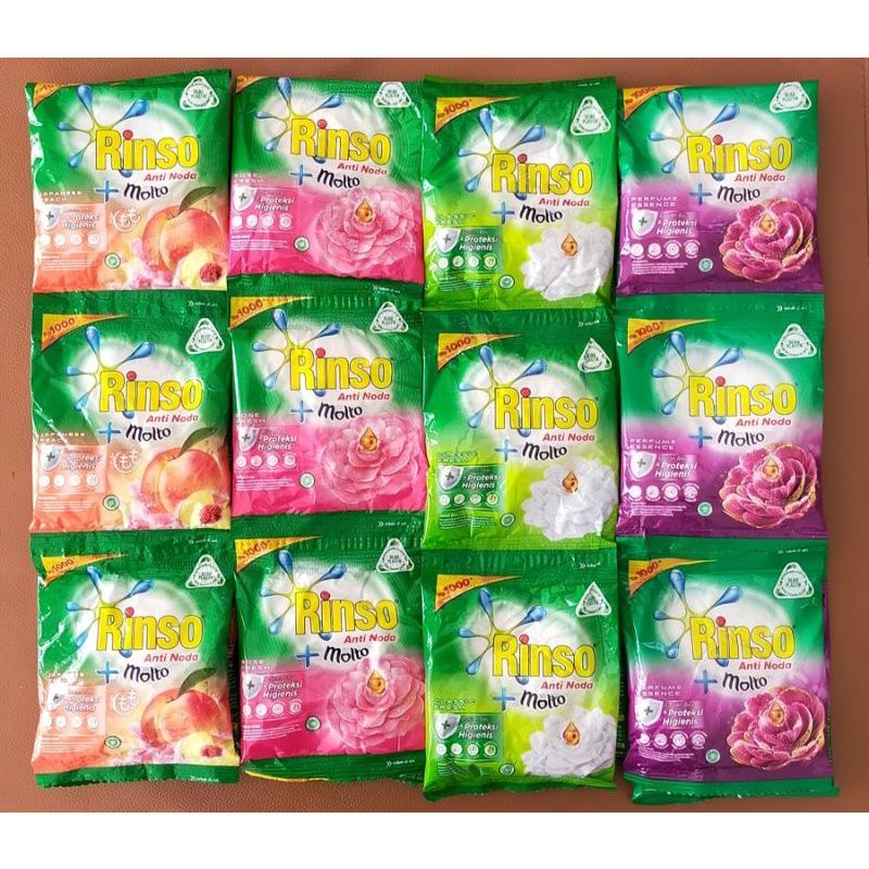Jual Rinso Detergent Deterjen Bubuk Sachet Renteng 6x44gr | Shopee ...