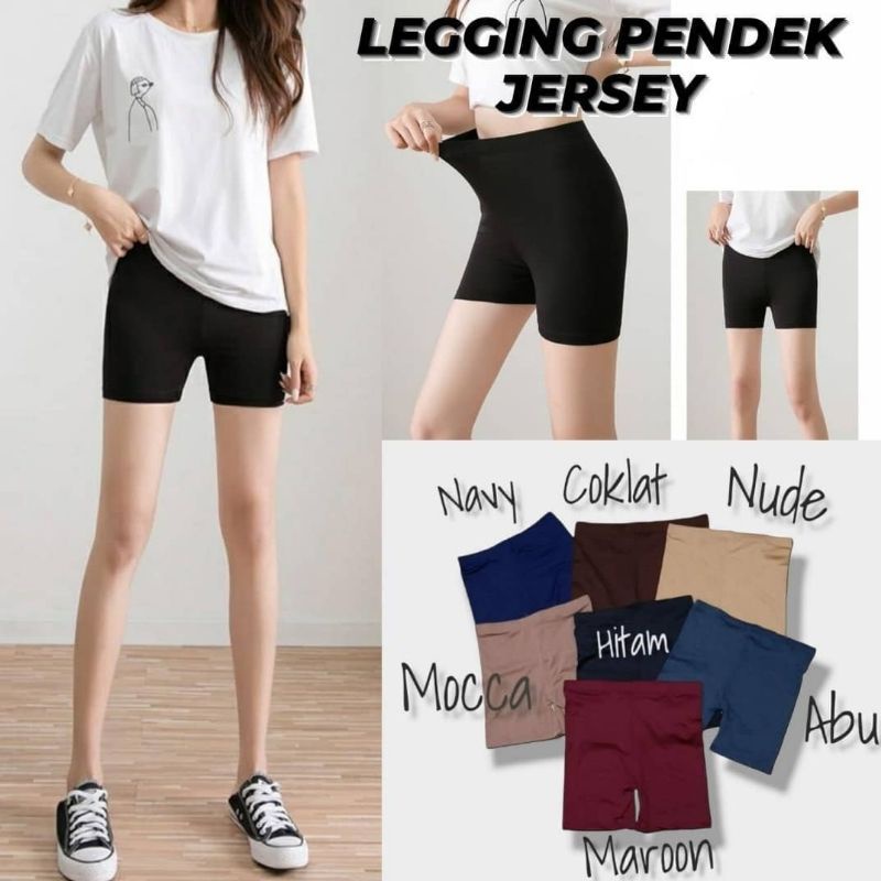 Jual LEGGING PENDEK WANITA/ SHORT LEGGING UKURAN STANDAR DAN JUMBO ...