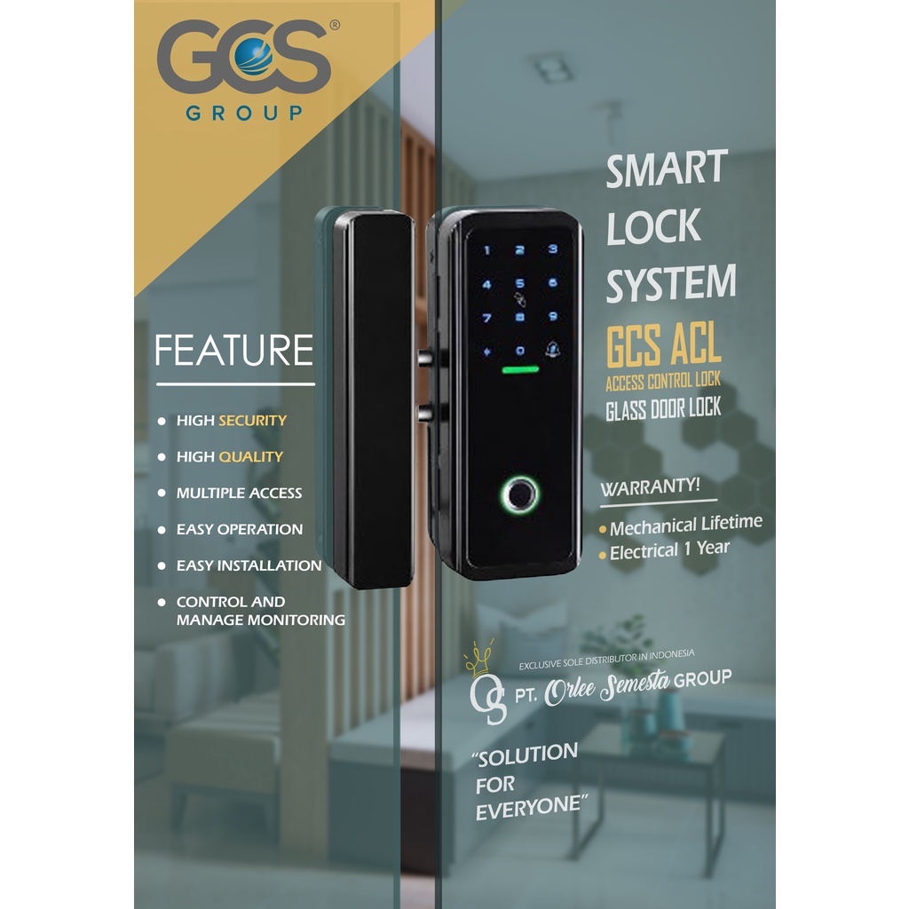Jual GCS ACL(Access Control Lock) / Glass Door Lock Series RFID Access ...