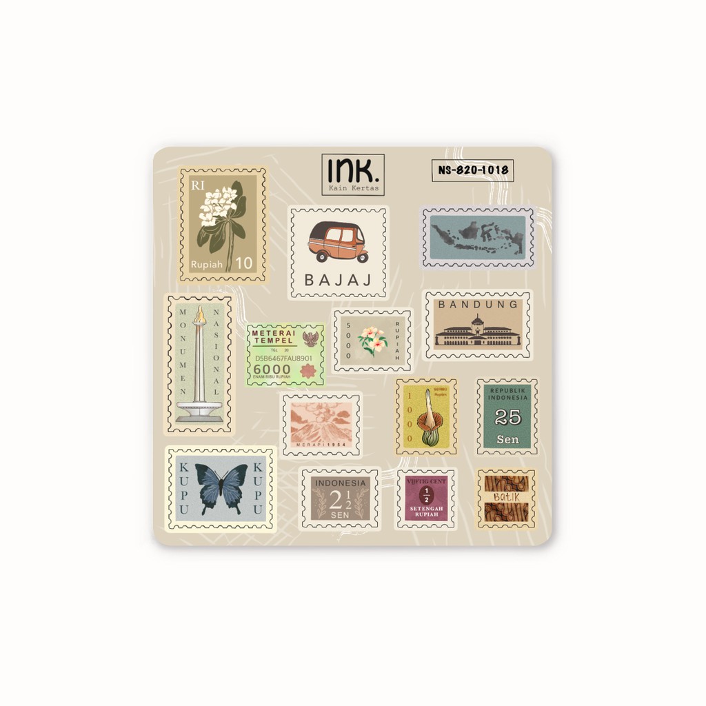 Jual Perangko Sticker - Vintage Aesthetic Journaling Stiker (NS-820 ...